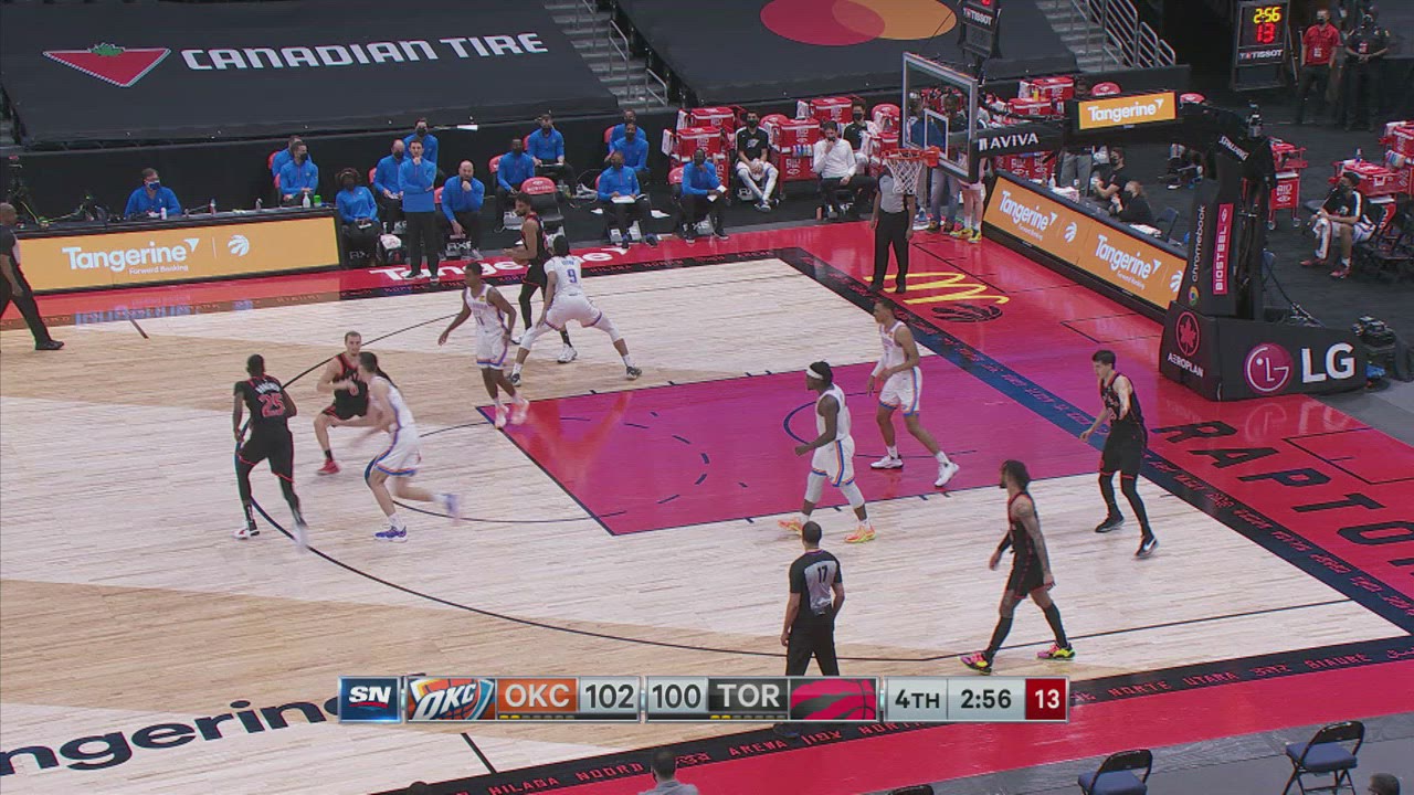 Two-Point/Three-Point Field Goal: Thunder @ Raptors | NBA Official