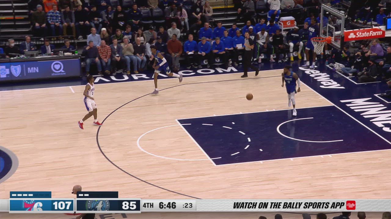 Two-Point/Three-Point Field Goal: 76ers @ Timberwolves | NBA Official