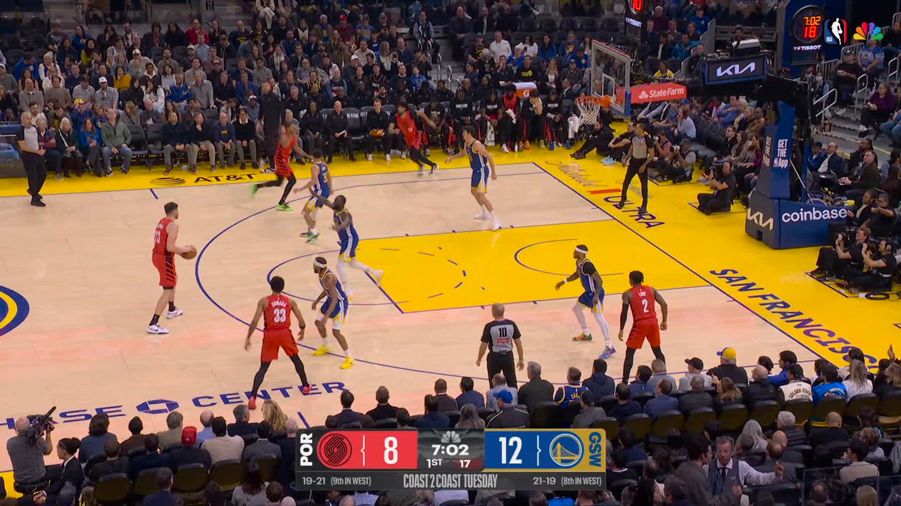 Two-Point/Three-Point Field Goal: Trail Blazers @ Warriors | NBA Official