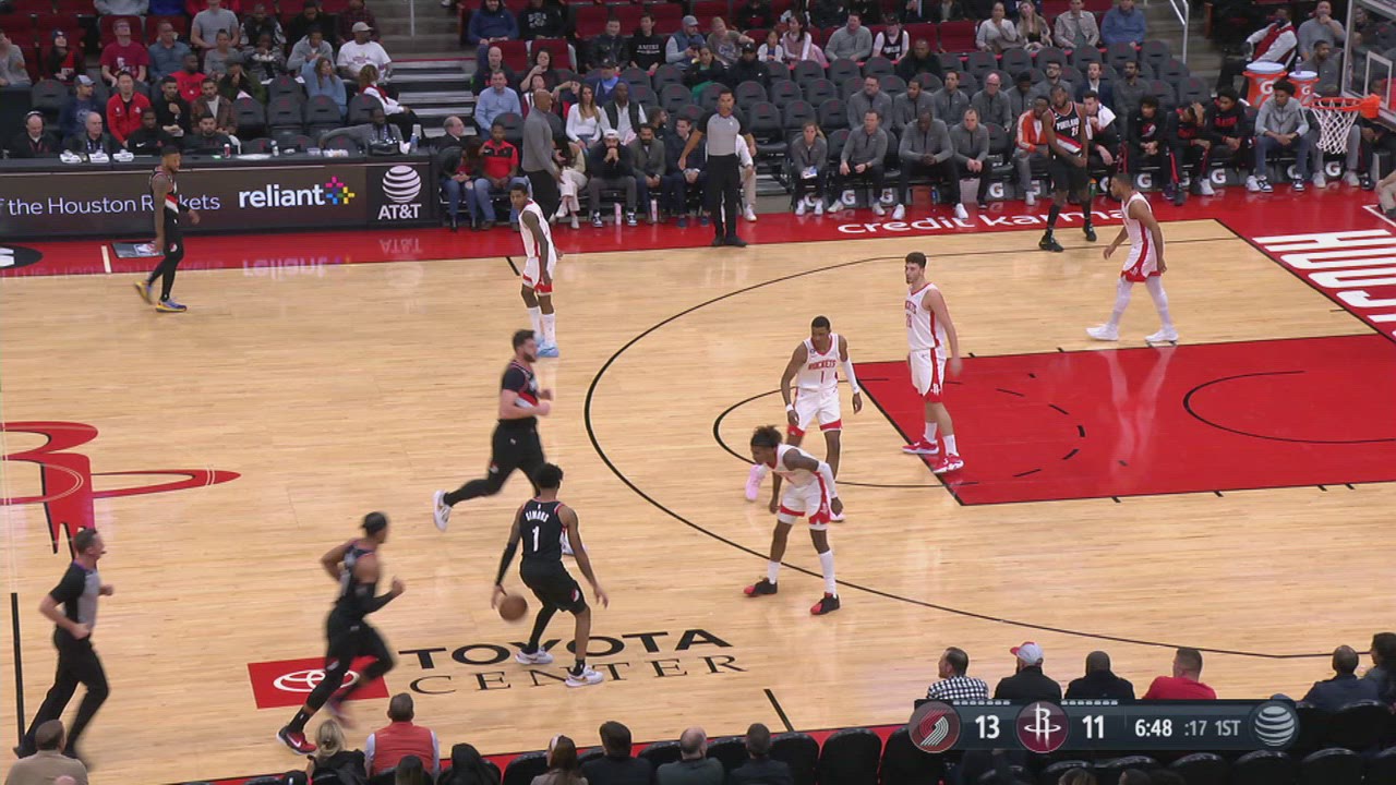 Two-Point/Three-Point Field Goal: Trail Blazers @ Rockets | NBA Official