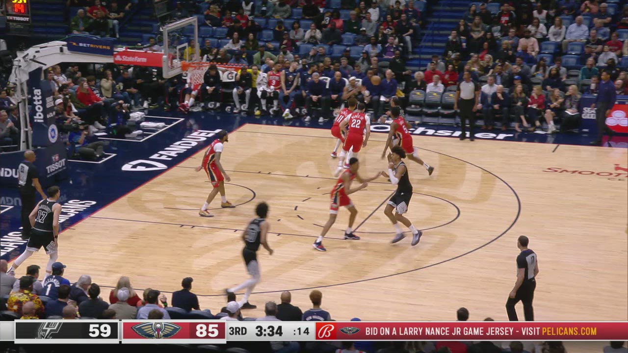 Two-Point/Three-Point Field Goal: Spurs @ Pelicans | NBA Official