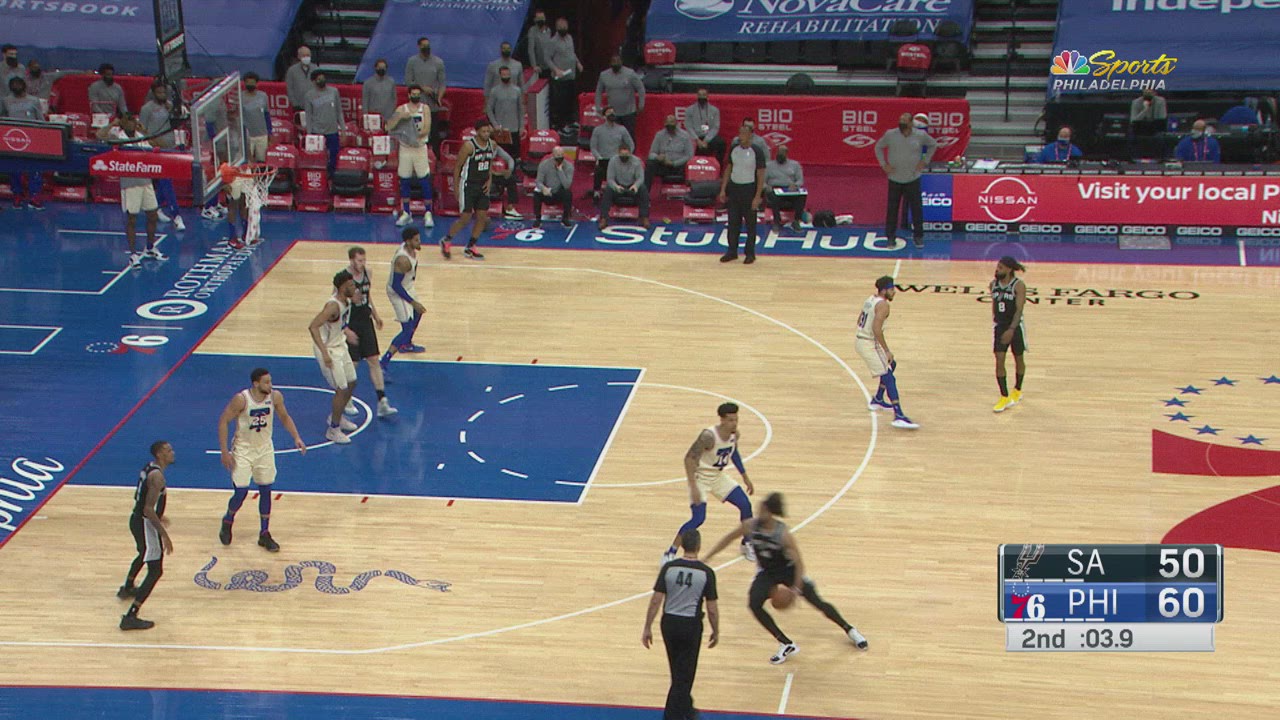 Two-Point/Three-Point Field Goal: Spurs @ 76ers | NBA Official