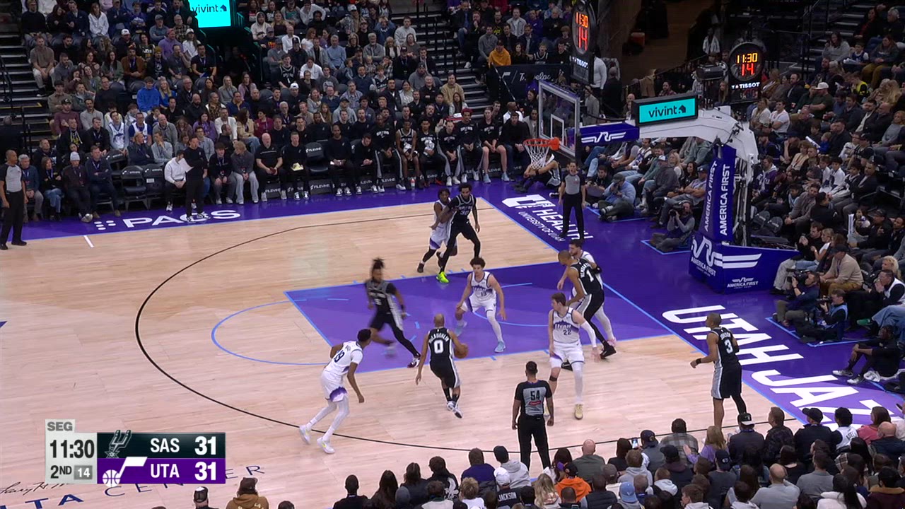 Two-Point/Three-Point Field Goal: Spurs @ Jazz | NBA Official