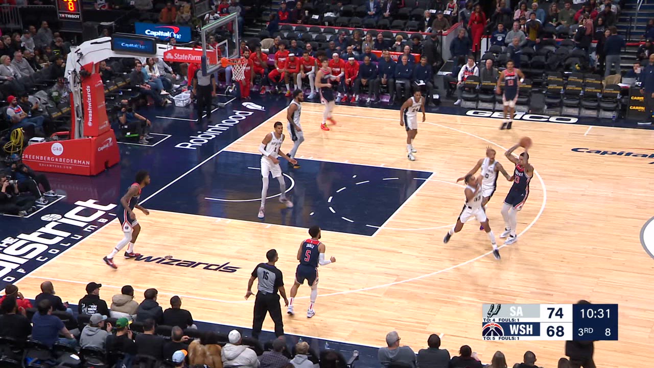 Two-Point/Three-Point Field Goal: Spurs @ Wizards | NBA Official