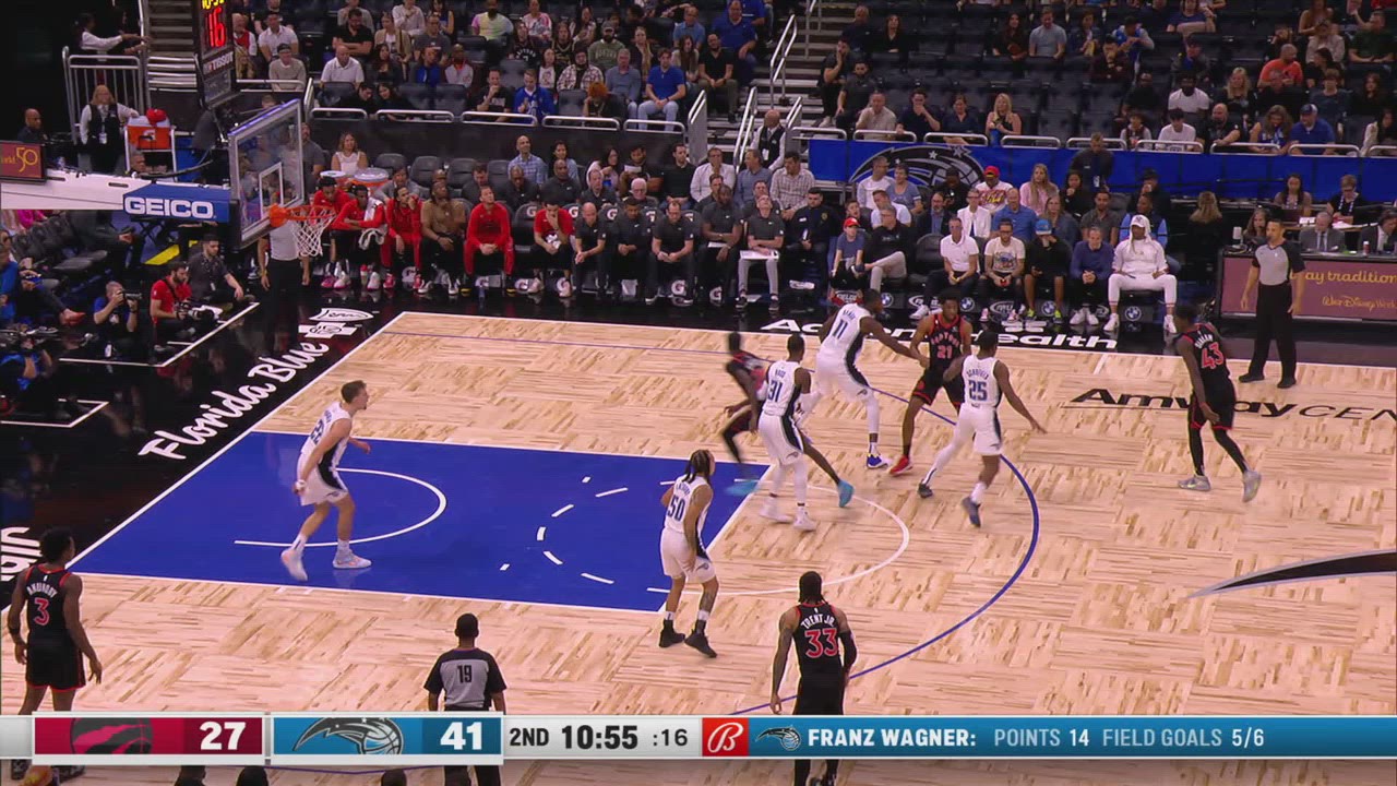 Two-Point/Three-Point Field Goal: Raptors @ Magic | NBA Official
