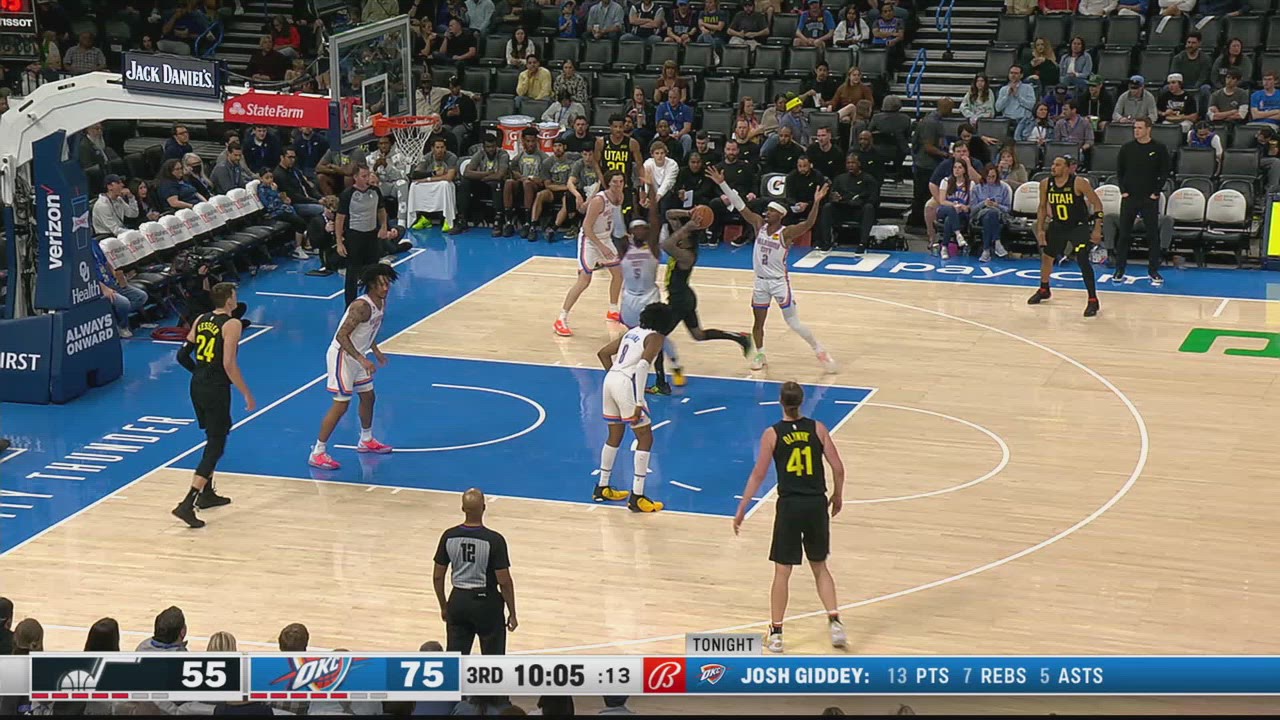 Two-Point/Three-Point Field Goal: Jazz @ Thunder | NBA Official