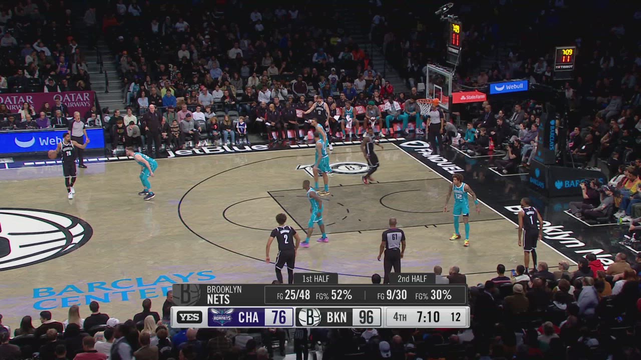 Shot Clock Violation: Hornets @ Nets | NBA Official