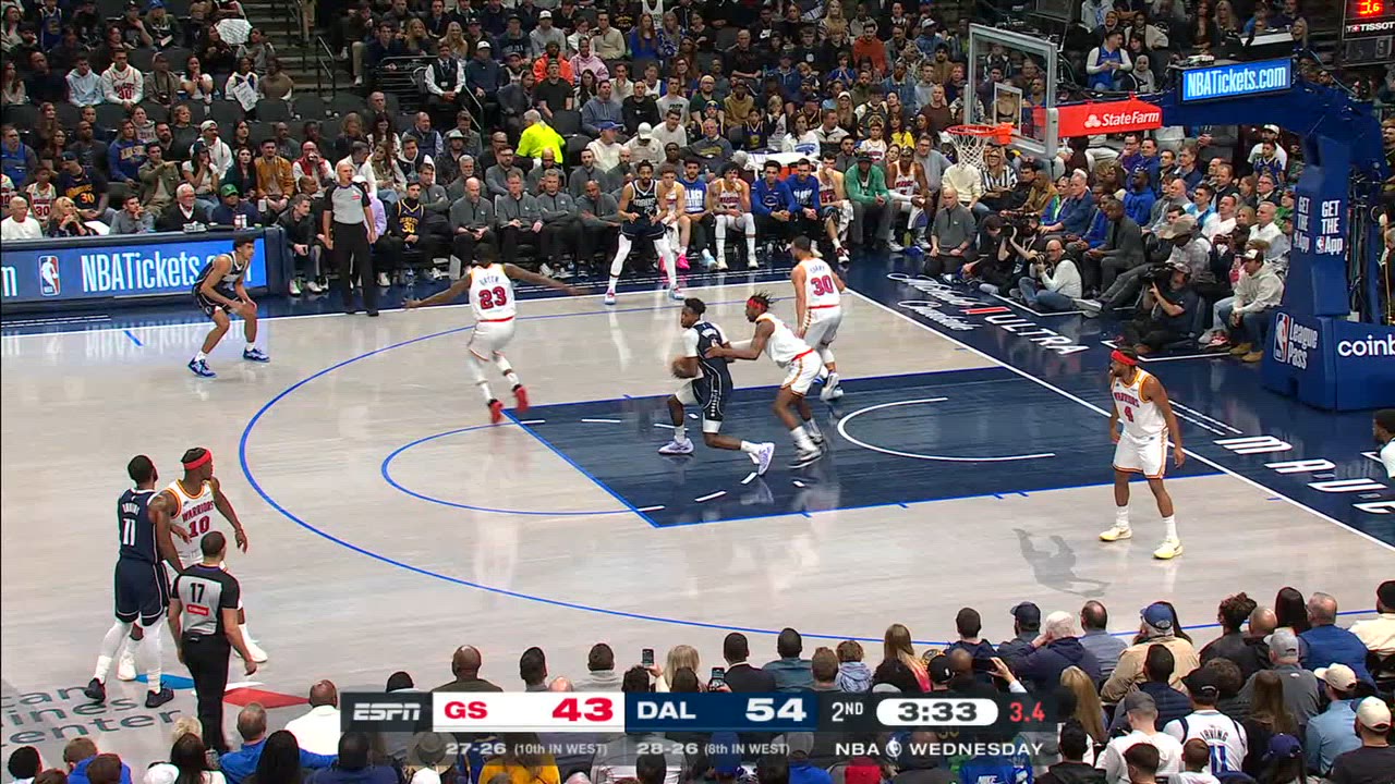 Shot Clock Violation: Warriors @ Mavericks | NBA Official