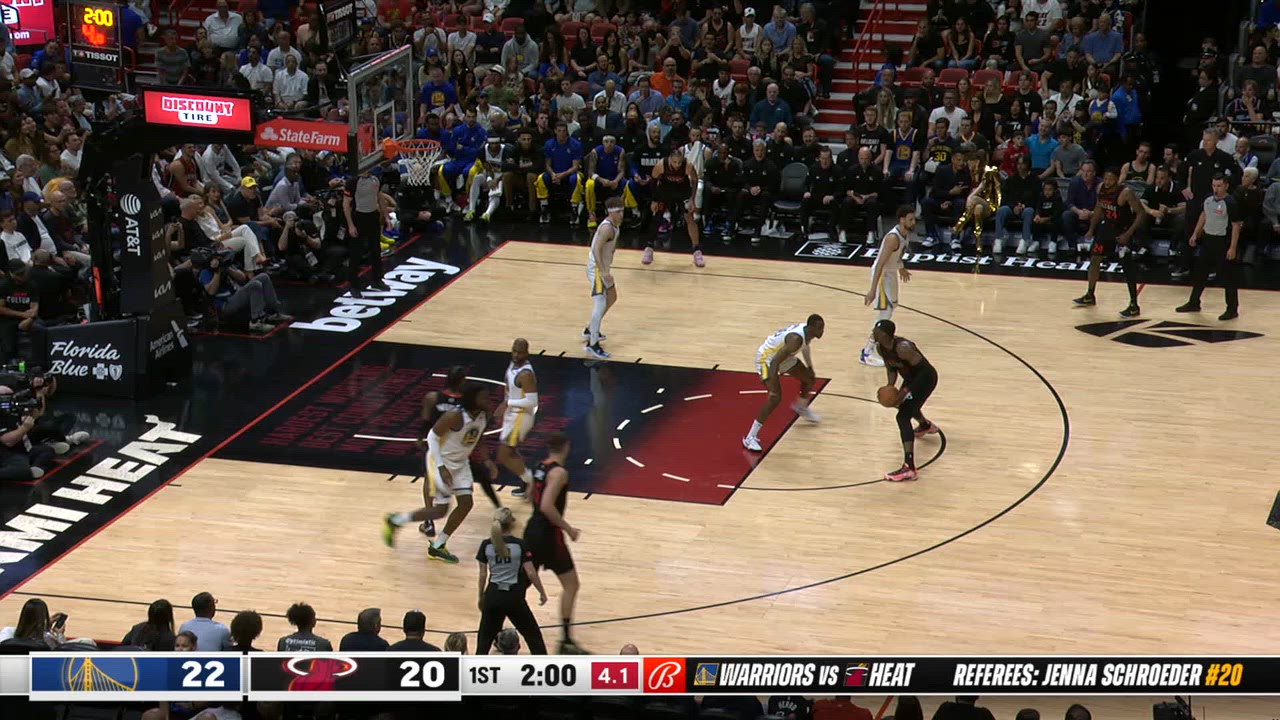 Shot Clock Violation: Warriors @ Heat | NBA Official