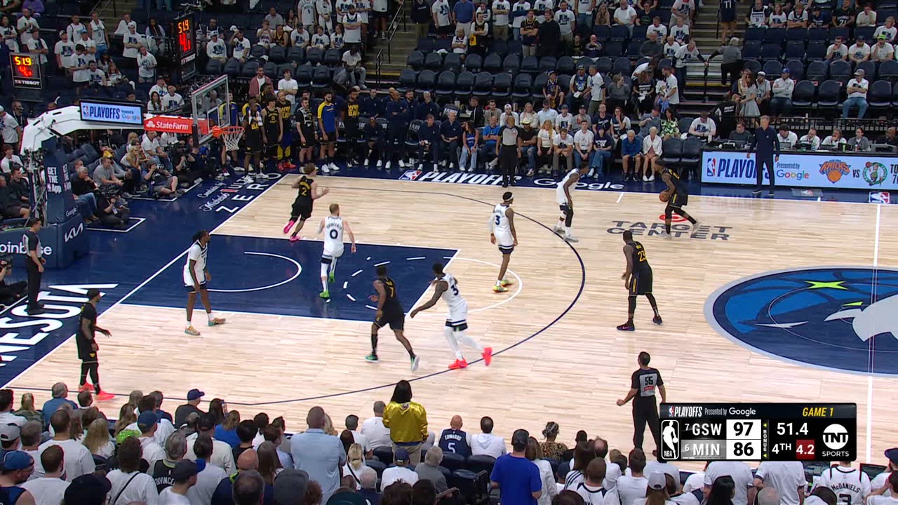 Shot Clock Violation: Warriors @ Timberwolves | NBA Official
