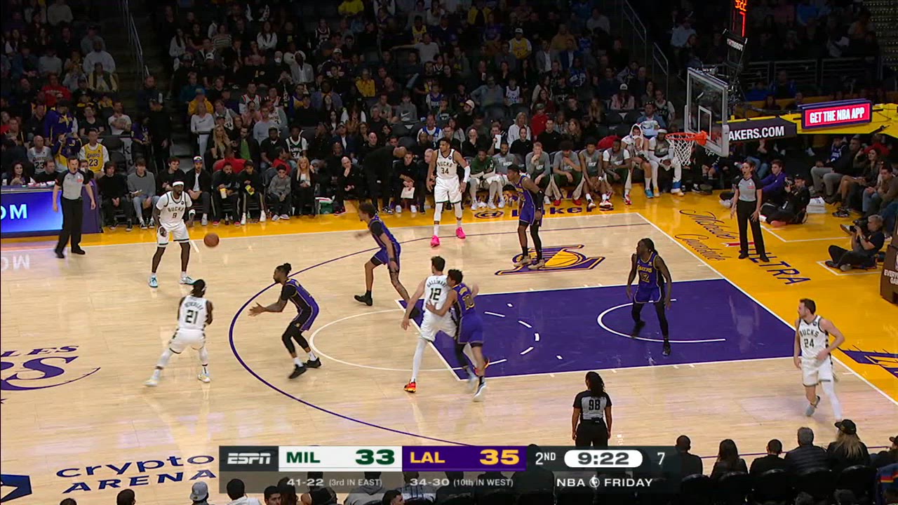 Shot Clock Violation: Bucks @ Lakers | NBA Official