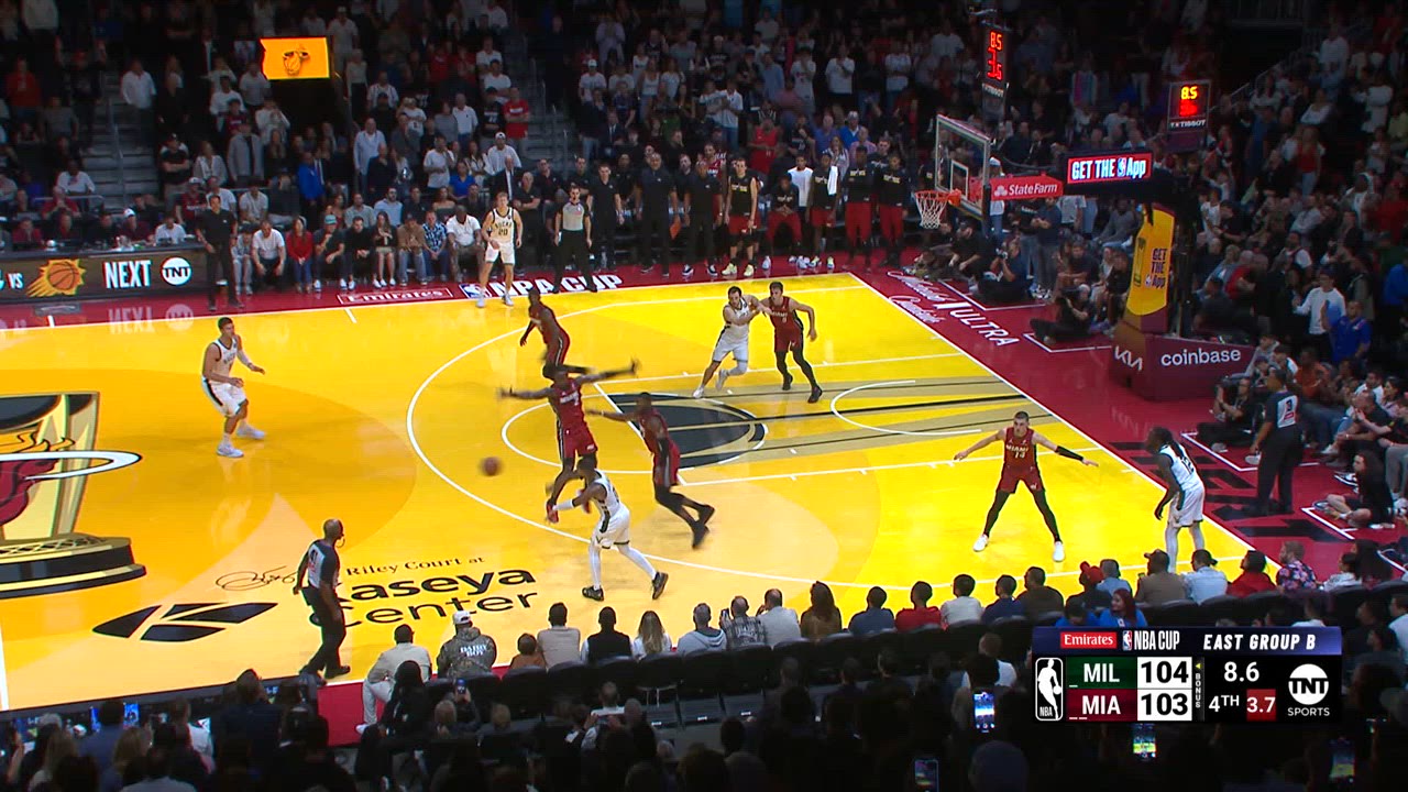 Shot Clock Violation: Bucks @ Heat | NBA Official