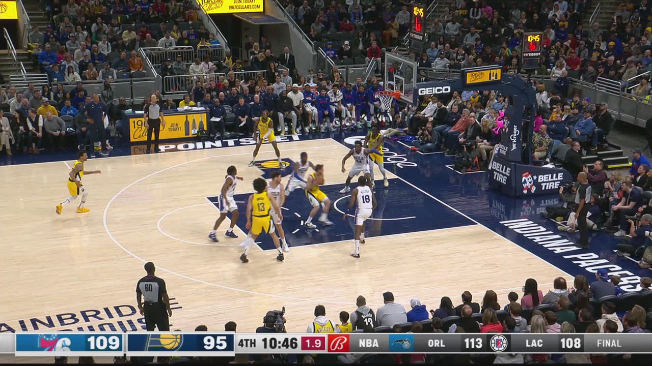 Shot Clock Violation: 76ers @ Pacers | NBA Official