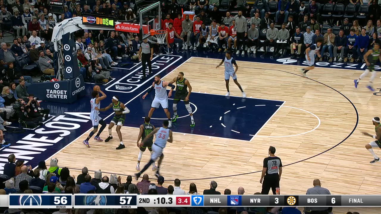 Shot Clock Violation: Wizards @ Timberwolves | NBA Official