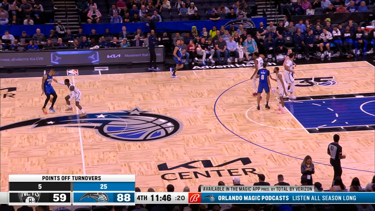 Clear-Path-To-The Basket-Foul: Nets @ Magic | NBA Official