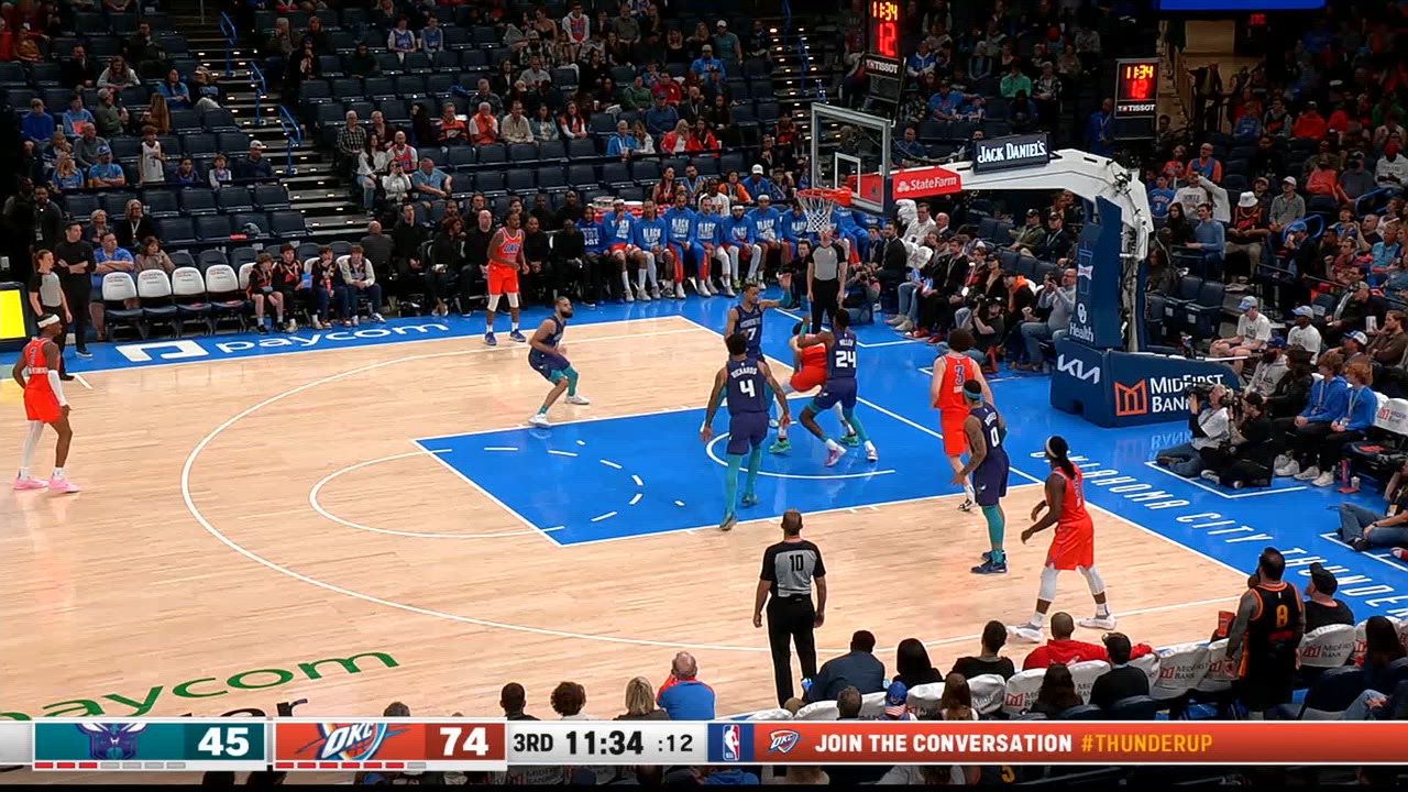 Clear-Path-To-The Basket-Foul: Hornets @ Thunder | NBA Official
