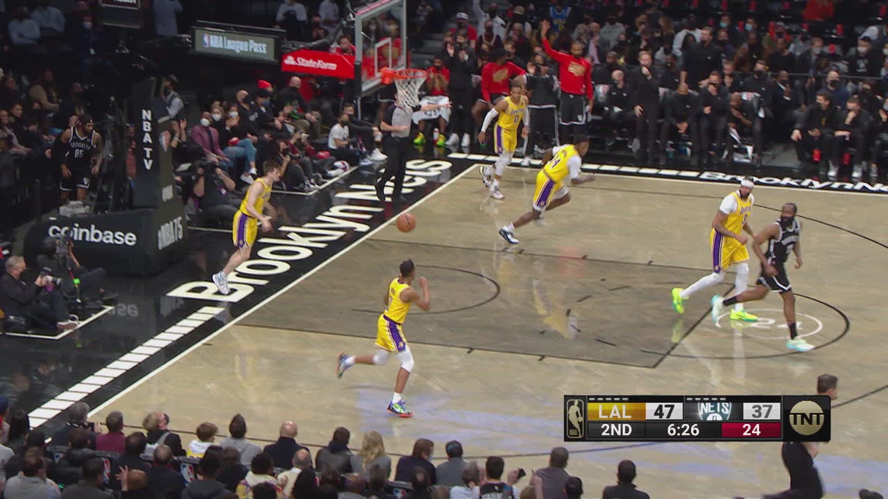 Clear-Path-To-The Basket-Foul: Lakers @ Nets | NBA Official