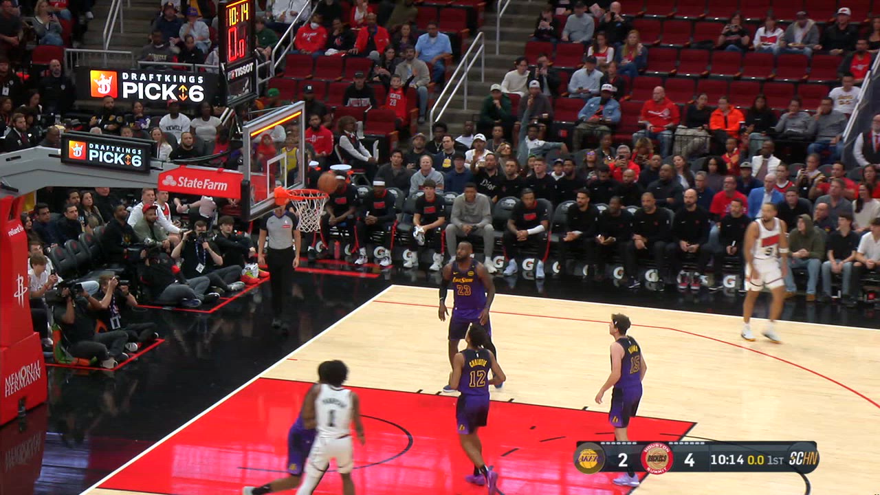 Clear-Path-To-The Basket-Foul: Lakers @ Rockets | NBA Official