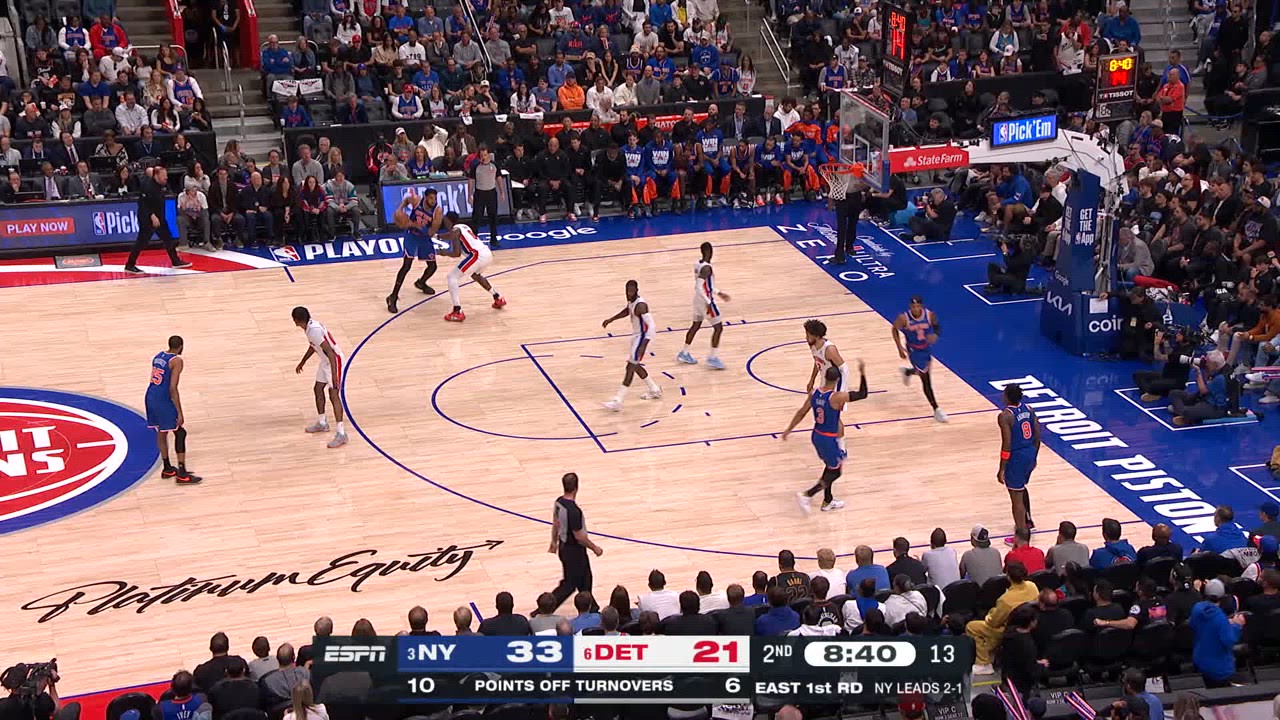 Clear-Path-To-The Basket-Foul: Knicks @ Pistons | NBA Official