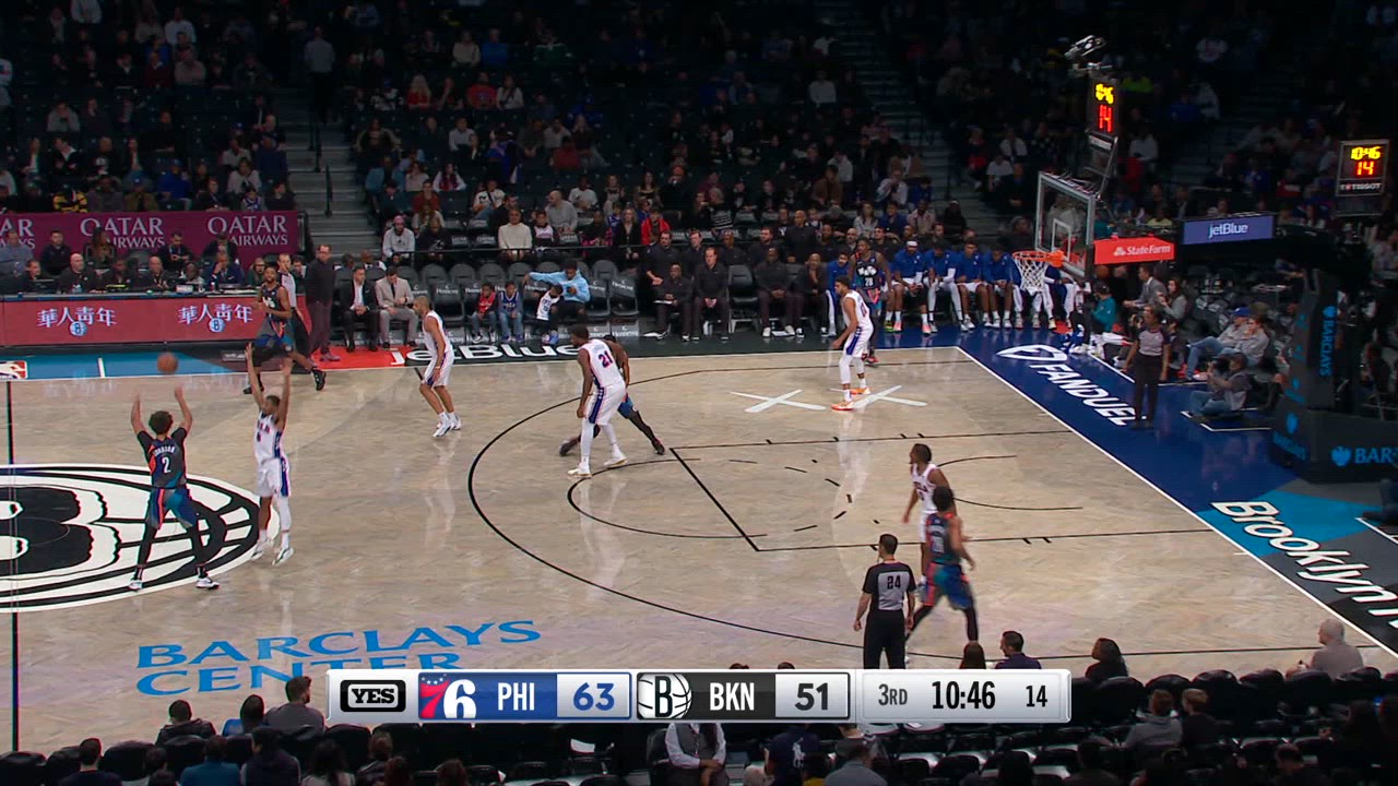 Clear-Path-To-The Basket-Foul: 76ers @ Nets | NBA Official