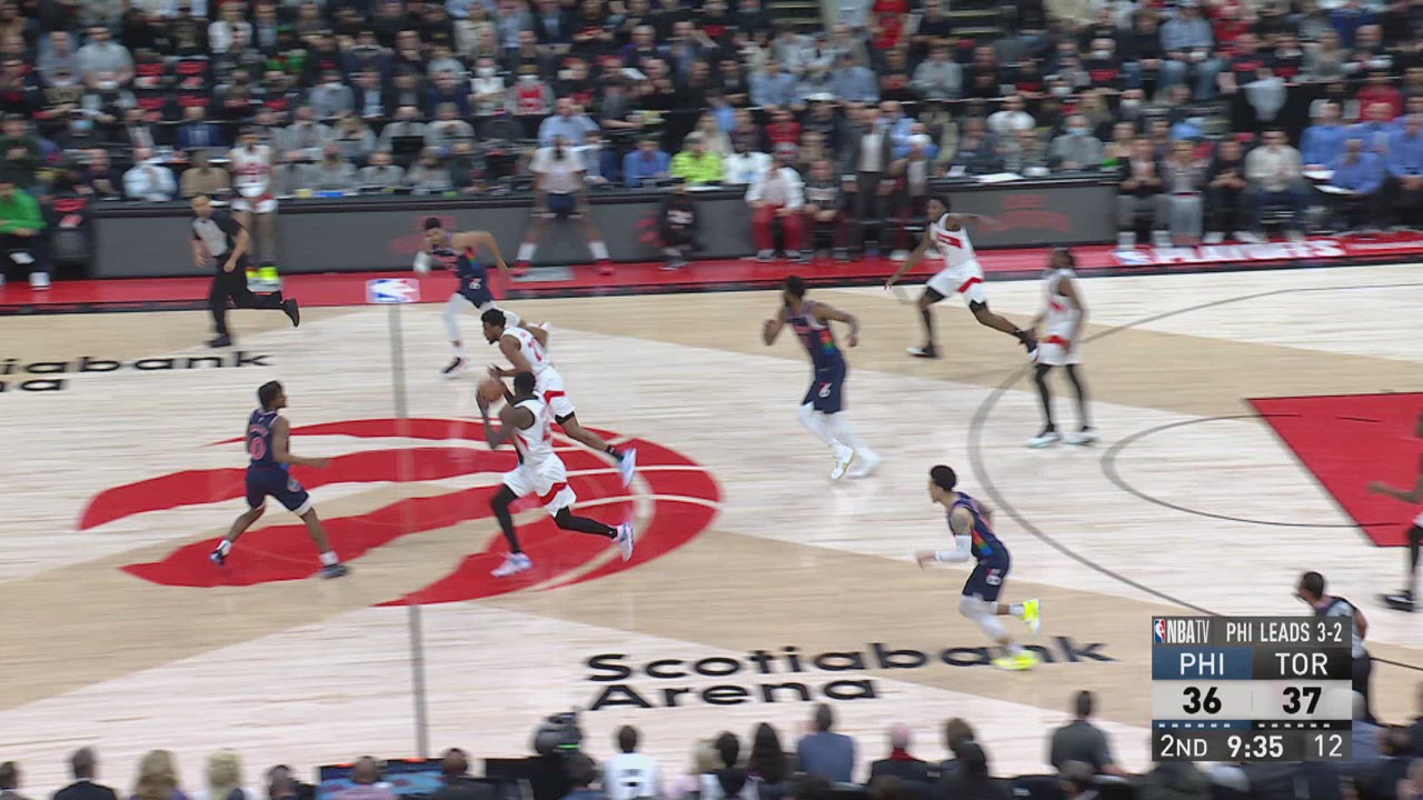 Clear-Path-To-The Basket-Foul: 76ers @ Raptors | NBA Official
