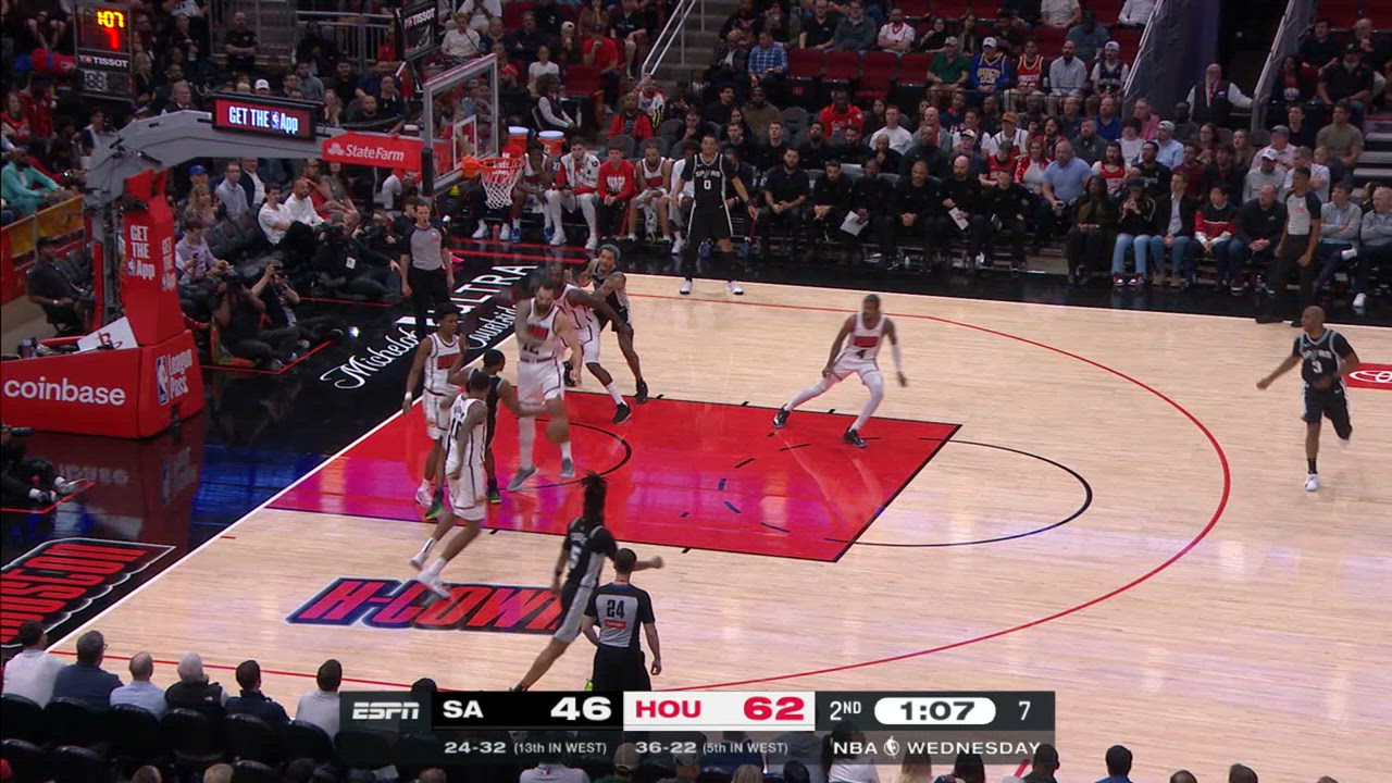 Clear-Path-To-The Basket-Foul: Spurs @ Rockets | NBA Official