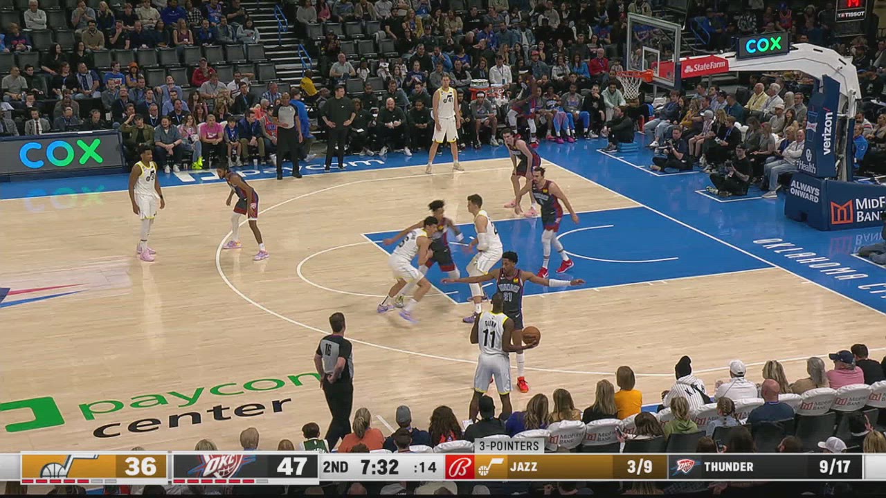 Clear-Path-To-The Basket-Foul: Jazz @ Thunder | NBA Official
