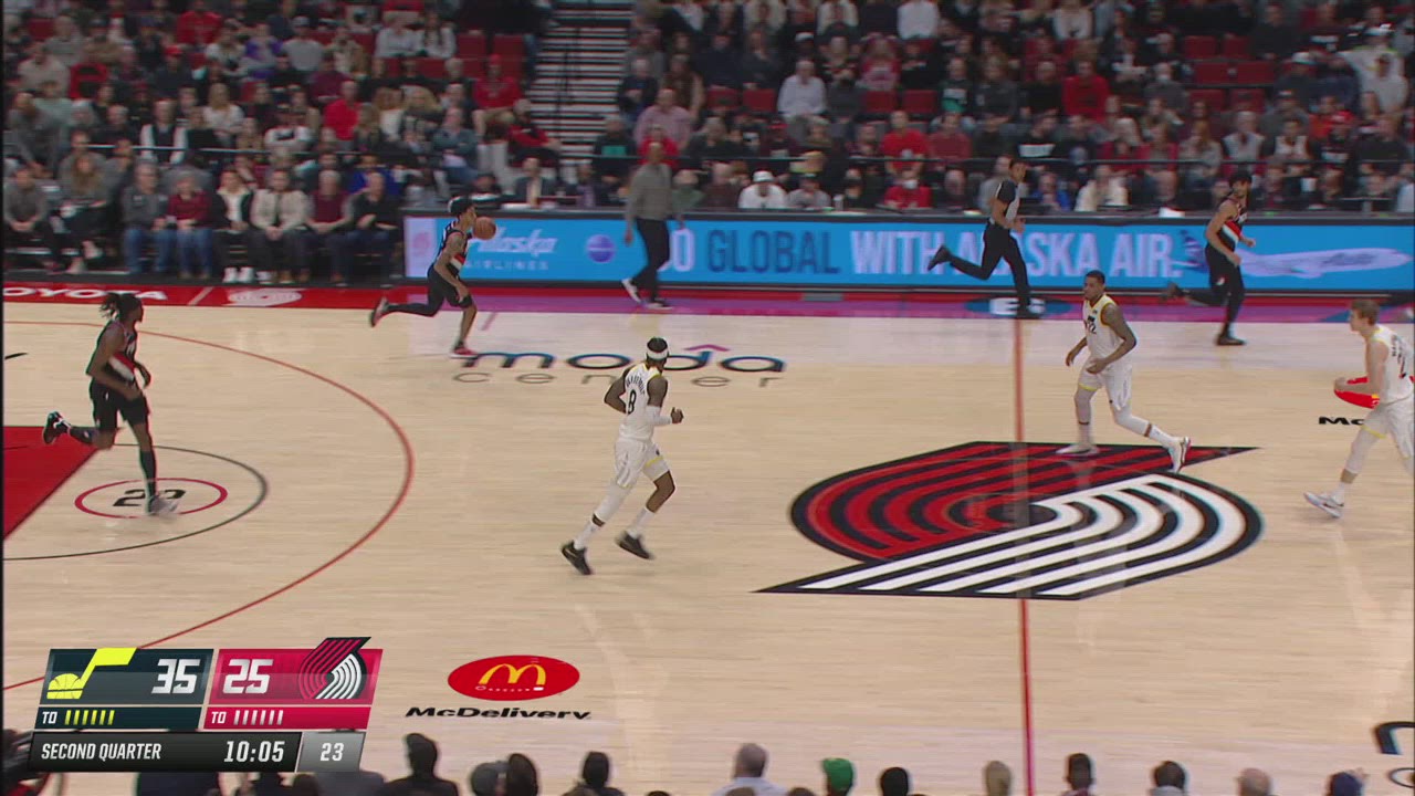 Clear-Path-To-The Basket-Foul: Jazz @ Trail Blazers | NBA Official