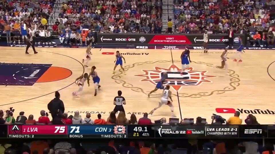 A'ja Wilson Posts 11 points & 14 rebounds vs. Connecticut Sun - Las Vegas Aces