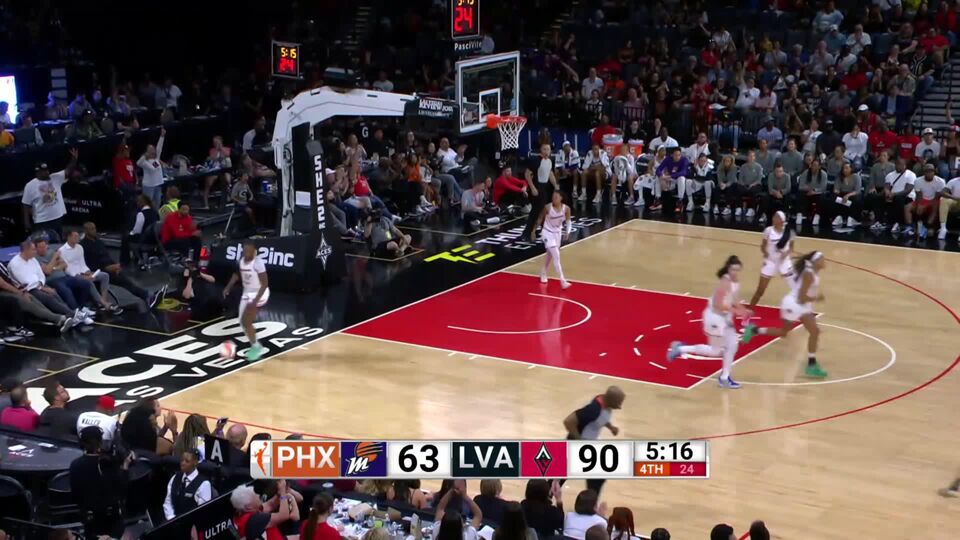 Kelsey Plum Assists in Las Vegas Aces vs. Phoenix Mercury - Las Vegas Aces