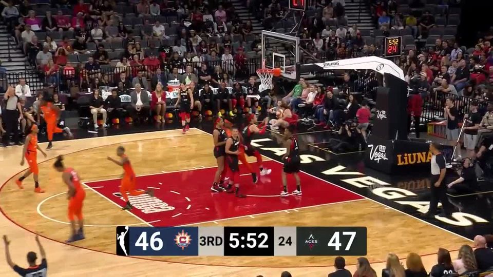 Shekinna Stricklen 3-pointers in Las Vegas Aces vs. Connecticut Sun ...